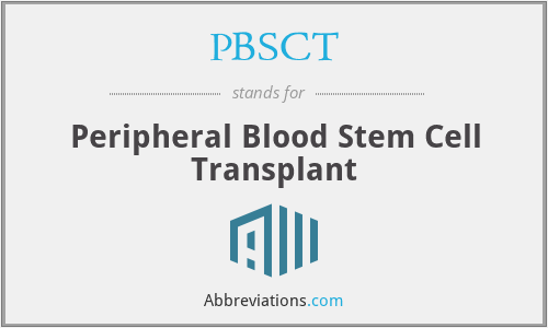 What does PBSCT stand for?