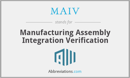 What does MAIV stand for?