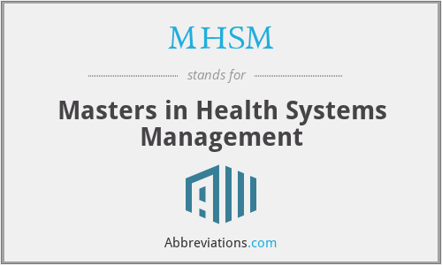 What does MHSM stand for?