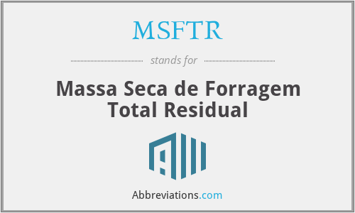 What does MSFTR stand for?