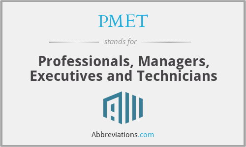 What does PMET stand for?
