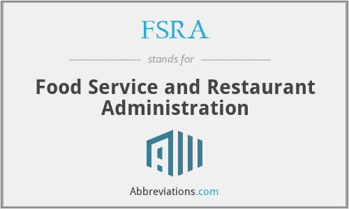 What does FSRA stand for?