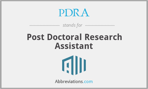 What does PDRA stand for?