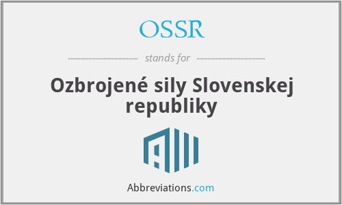 What does OSSR stand for?