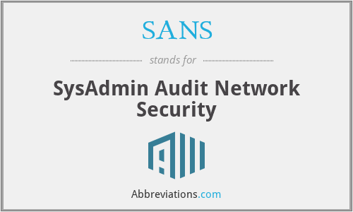 SANS - SysAdmin Audit Network Security