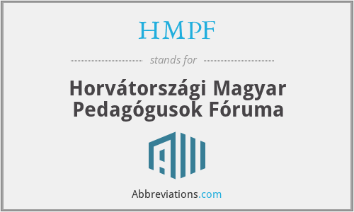 What does HMPF stand for?