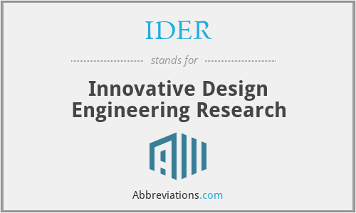 What does IDER stand for?