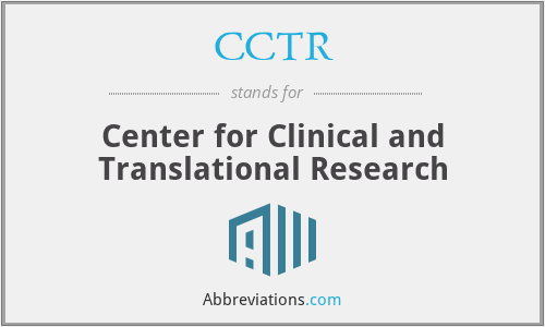 What does CCTR stand for?