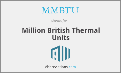What does MMBTU stand for?