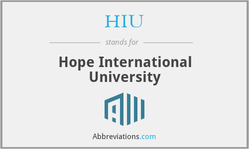 What does HIU stand for?
