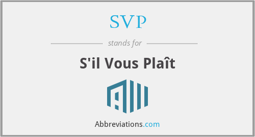 What does SVP stand for?