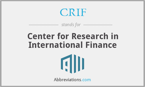 What does CRIF stand for?
