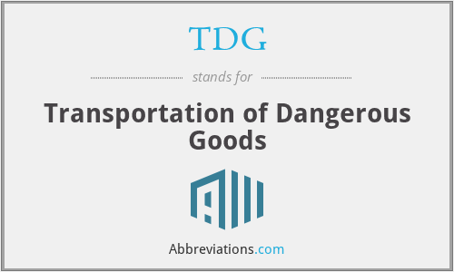 What does TDG stand for?