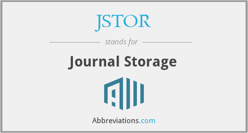 What does JSTOR stand for?