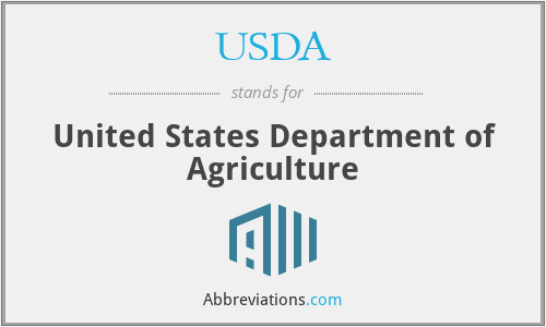What does USDA stand for?