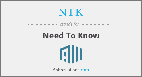 What does NTK stand for?