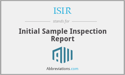 What does ISIR stand for?