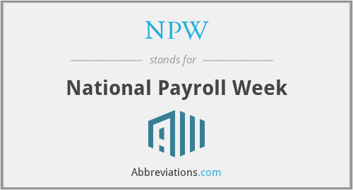 What does NPW stand for?
