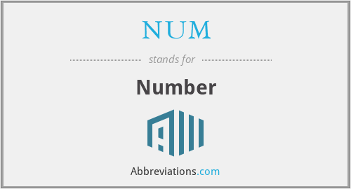 What does NUM stand for?