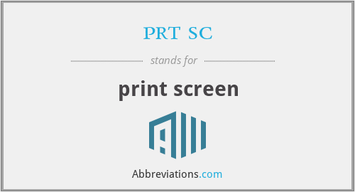 What does PRT SC stand for?