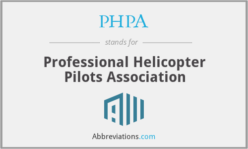 What does PHPA stand for?