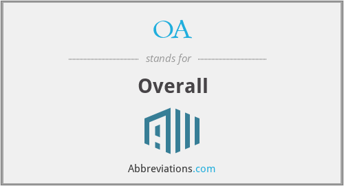 What does OA stand for?