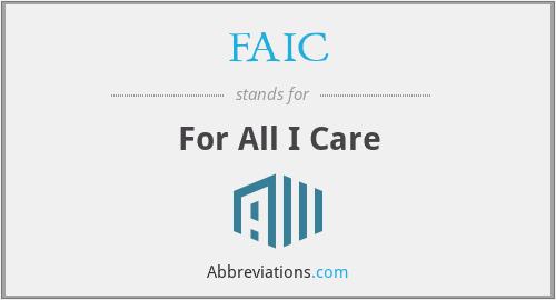 What does FAIC stand for?