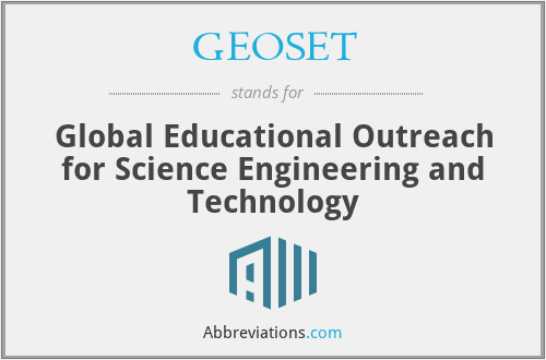 What does GEOSET stand for?