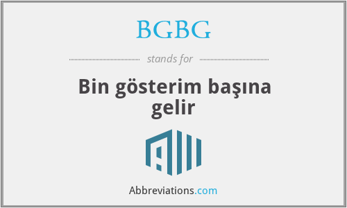 What does BGBG stand for?