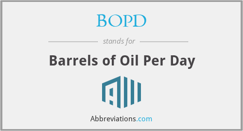 What does BOPD stand for?