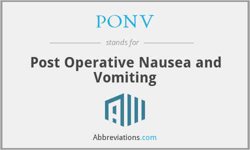 What does PONV stand for?