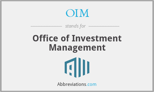 What does OIM stand for?