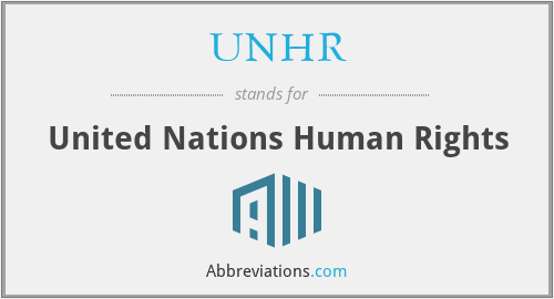 What does UNHR stand for?