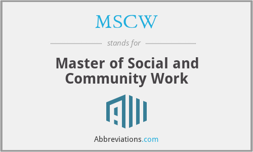 What does MSCW stand for?