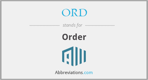 What is the abbreviation for Order?