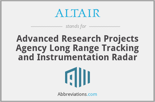 What does ALTAIR stand for?