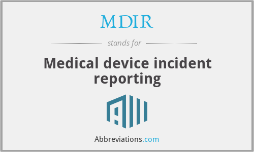 What does MDIR stand for?