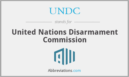 What does UNDC stand for?