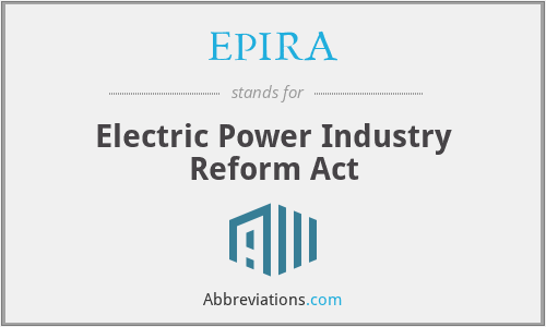 What does EPIRA stand for?