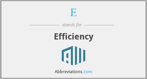 What is the abbreviation for Efficiency?