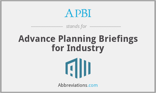 What does APBI stand for?