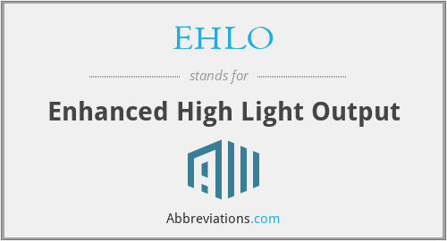 What does EHLO stand for?