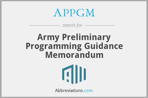 What does APPGM stand for?