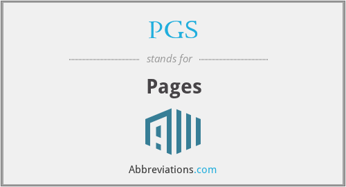 What does PGS stand for?