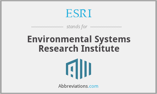 What does ESRI stand for?