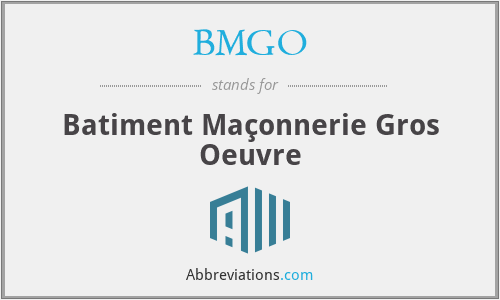 What does BMGO stand for?