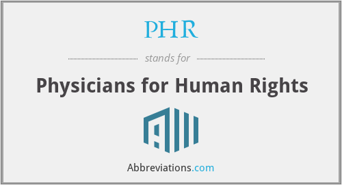 What does PHR stand for?