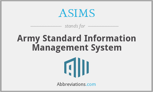 What does ASIMS stand for?