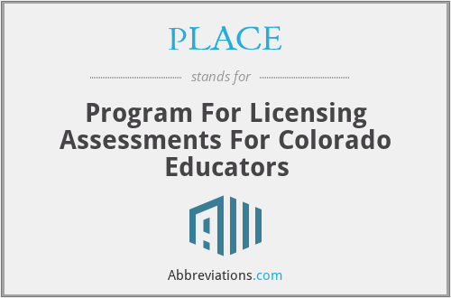 What does PLACE stand for?