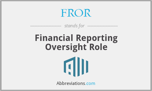 What does FROR stand for?